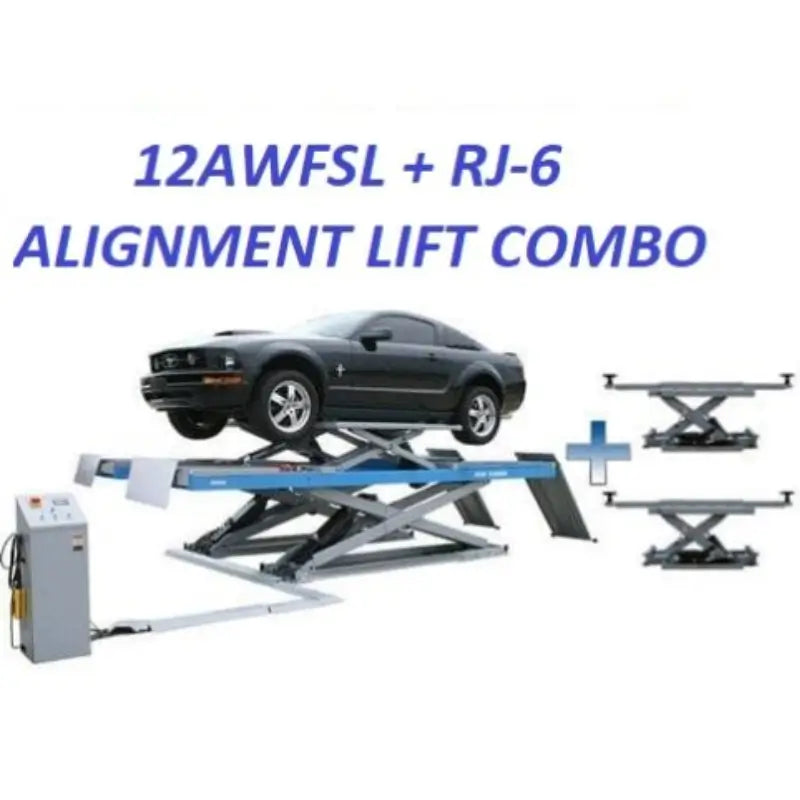 Atlas 12AWFSL Alignment Scissor Lift and RJ-6 Rolling Jack Combo ...