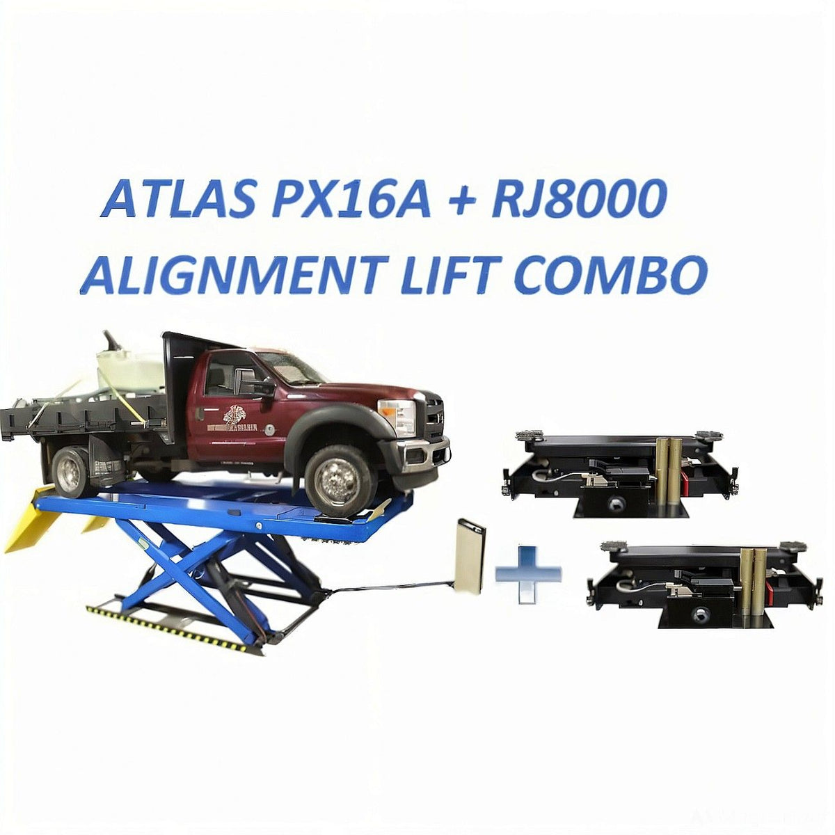 Atlas PX16A Scissor Alignment Lift and RJ8 Rolling Jack Combo ...