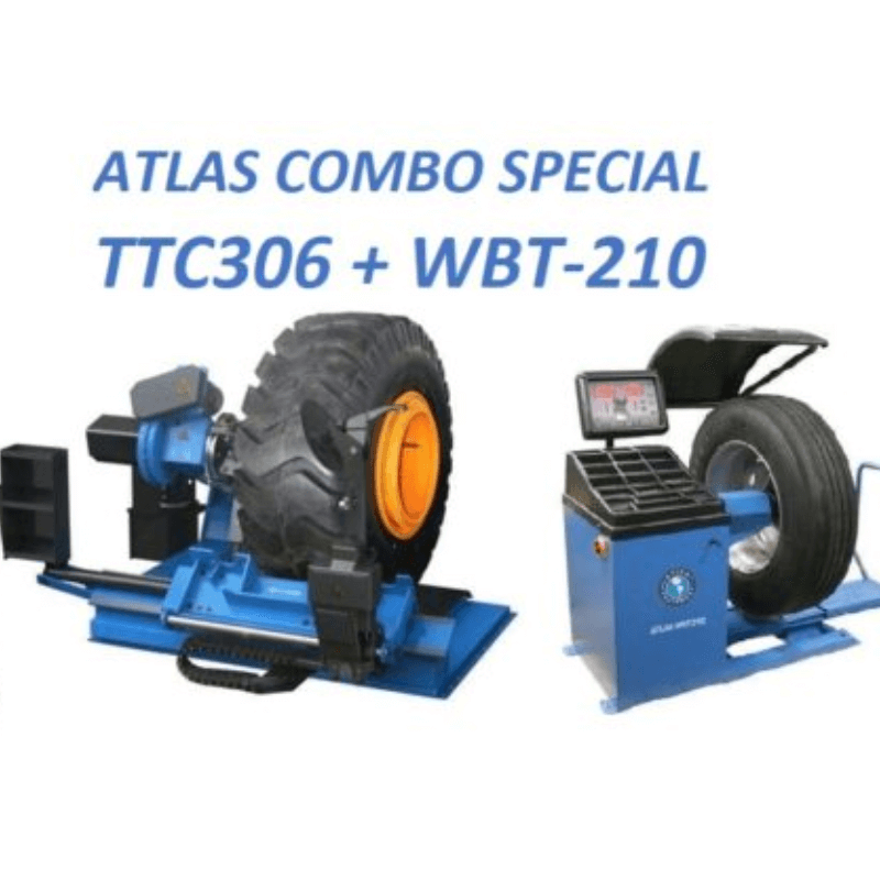 Atlas TTC306 Tire Changer + WBT-210 Wheel Balancer Combo 4 ...