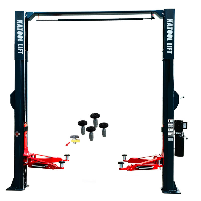 Katool KT-AS110D, 11,000 lb 2 Post Lift - Asymmetric — HeavyLiftDirect