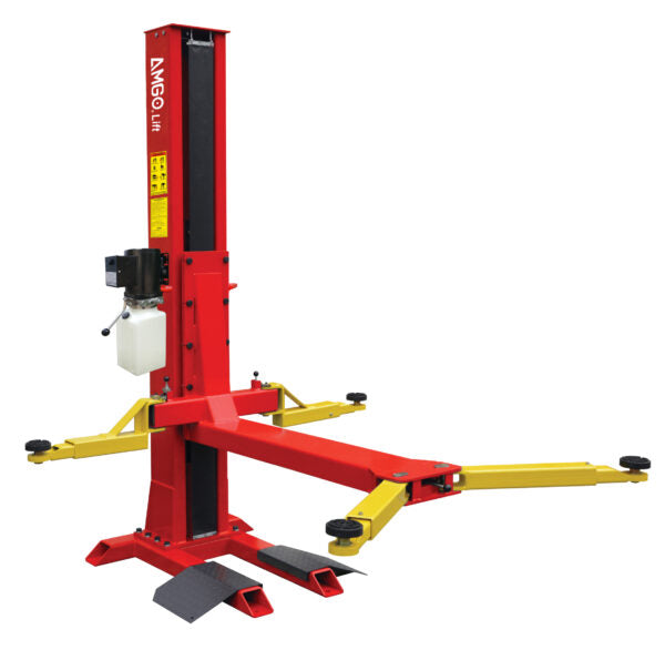 Amgo SL-7, 7000lb Single Post Car Lift — HeavyLiftDirect