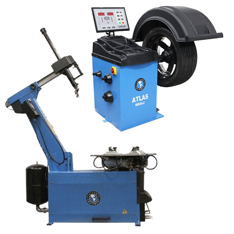 Atlas TC755 Tire Changer With WB49-2 Wheel Balancer Combo 3 ...